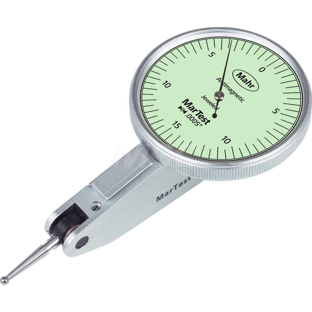 Mahr - Dial Test Indicator: 0.40 mm Max, 15-0-15 Dial Reading | MSC Direct