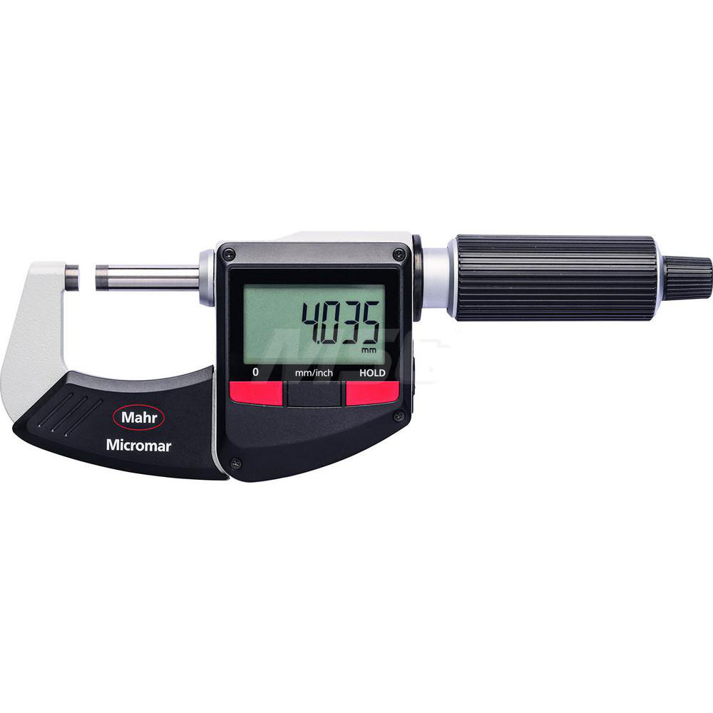 Mahr - Electronic Outside Micrometer: Solid Carbide Face, IP40 | MSC Direct