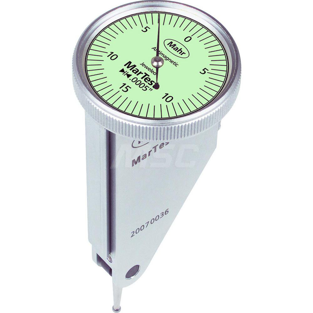 Mahr - Dial Test Indicator: 0.03 mm Max, 15-0-15 Dial Reading | MSC Direct