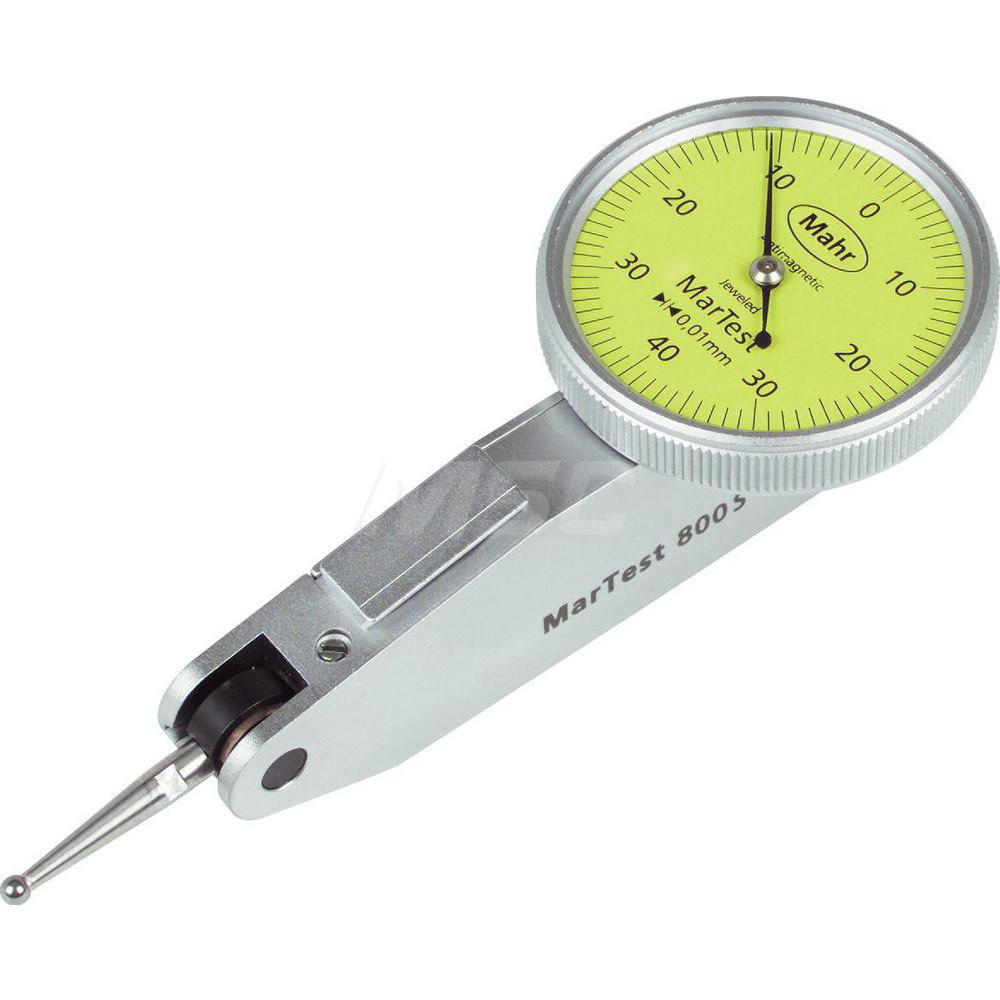 Mahr - Dial Test Indicator: 0.40 mm Max, 40-0-40 Dial Reading | MSC Direct