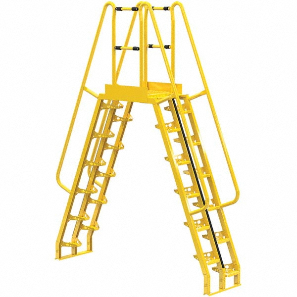 Vestil - 7-Step Steel Crossover Bridge: 20-1/16" Platform Width, 21 ...