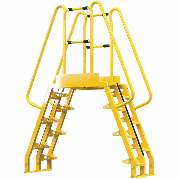 Vestil - 7-Step Steel Crossover Bridge: 20-1/16" Platform Width, 21 ...