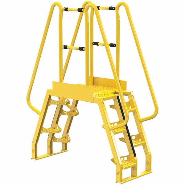 Vestil - 7-Step Steel Crossover Bridge: 20-1/16" Platform Width, 21 ...
