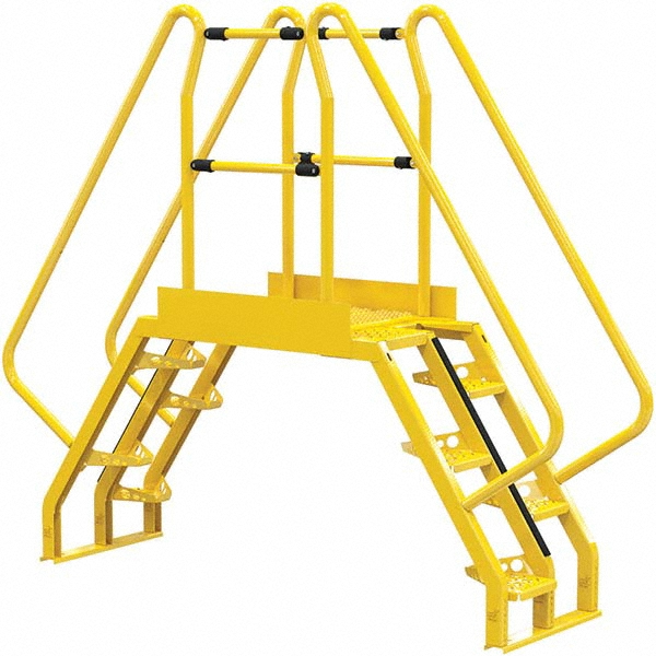 Vestil - 7-Step Steel Crossover Bridge: 20-1/16" Platform Width, 28 ...