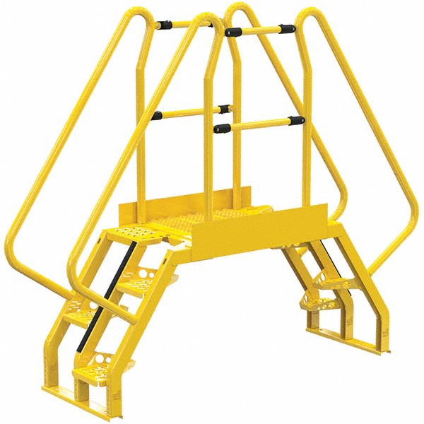 Vestil - 7-Step Steel Crossover Bridge: 20-1/16" Platform Width, 28 ...