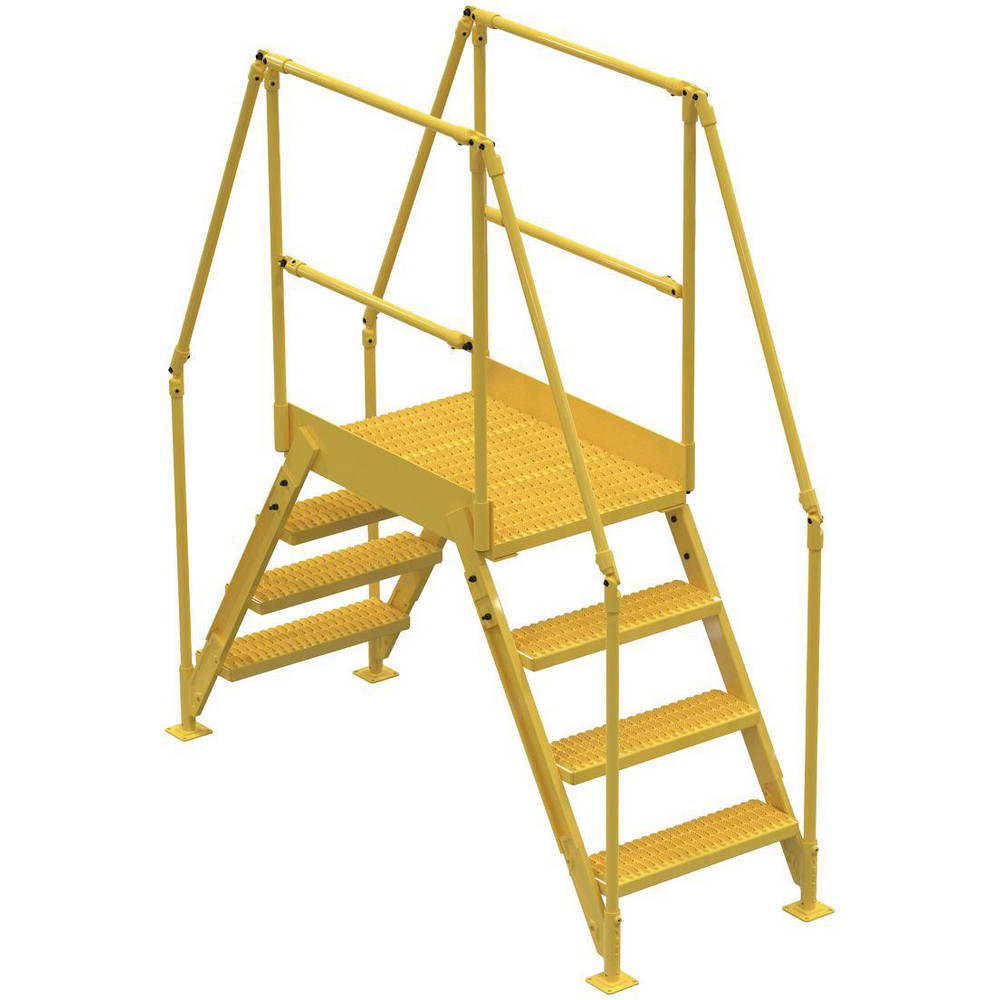 Vestil - 4-Step Steel Crossover Bridge: 500 lb Capacity, 23-1/2 ...