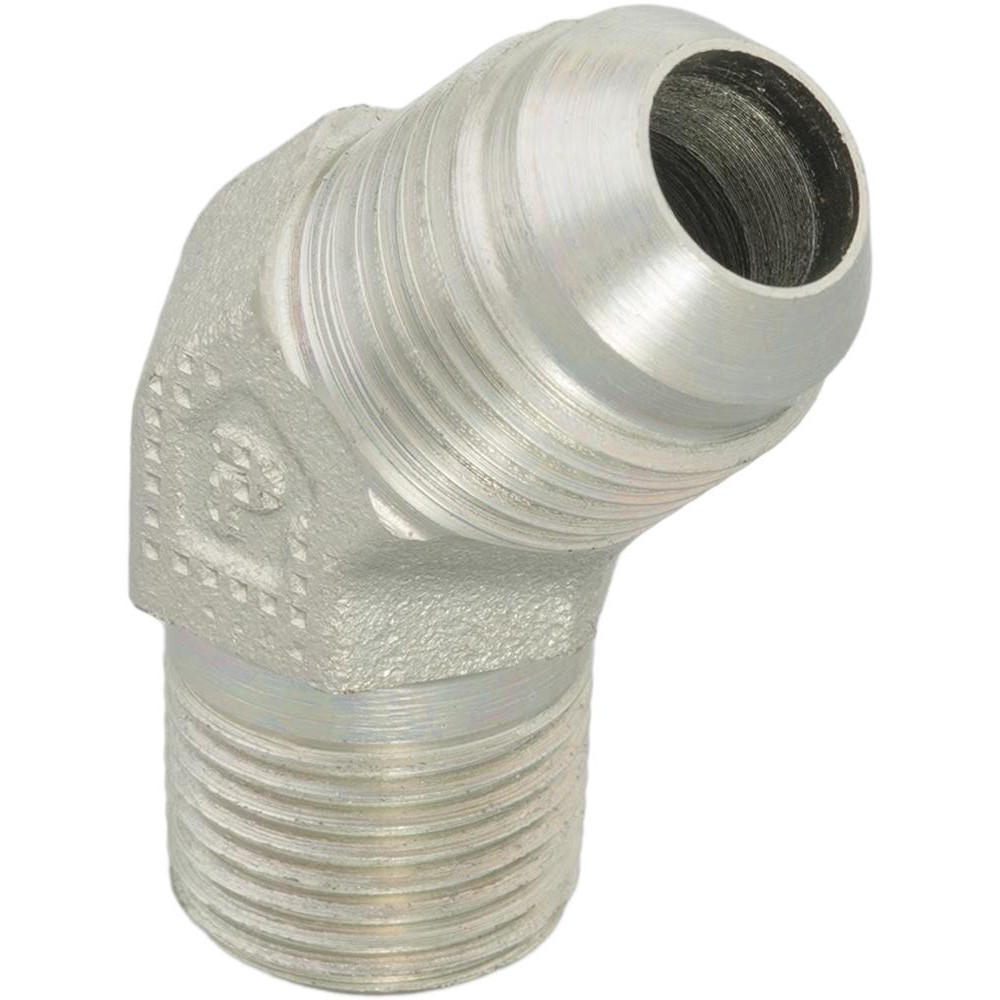 Parker - Steel Flared Tube 45 Deg Male Elbow: 2" OD, 37 deg Flared Angle | MSC Direct