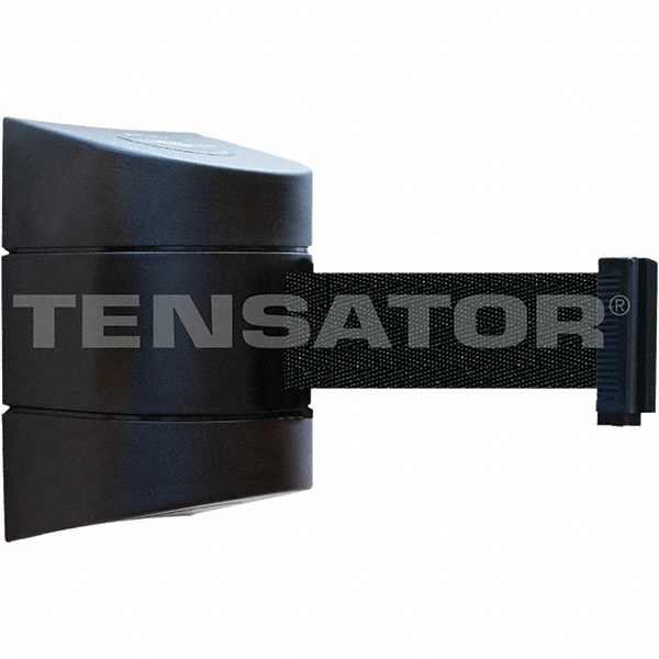 Tensator - Pedestrian Barrier Wall Unit: Plastic, Black, Wall Mount ...