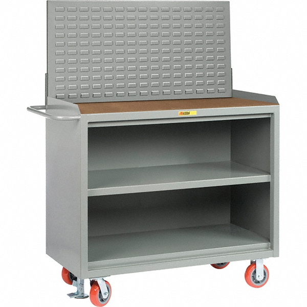 Little Giant® - Mobile Bench Cabinet with Louvered Panel Mobile Work ...