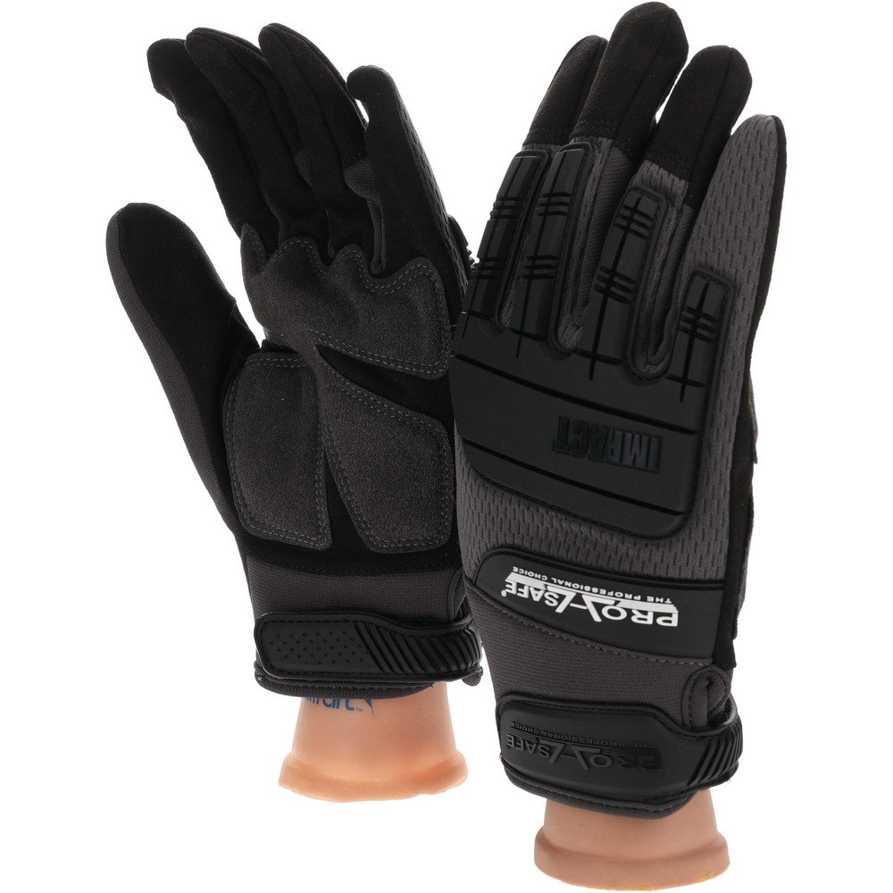 PRO-SAFE - Work Gloves: PRO-SAFE Impact Pro, Size Large, Polyester ...