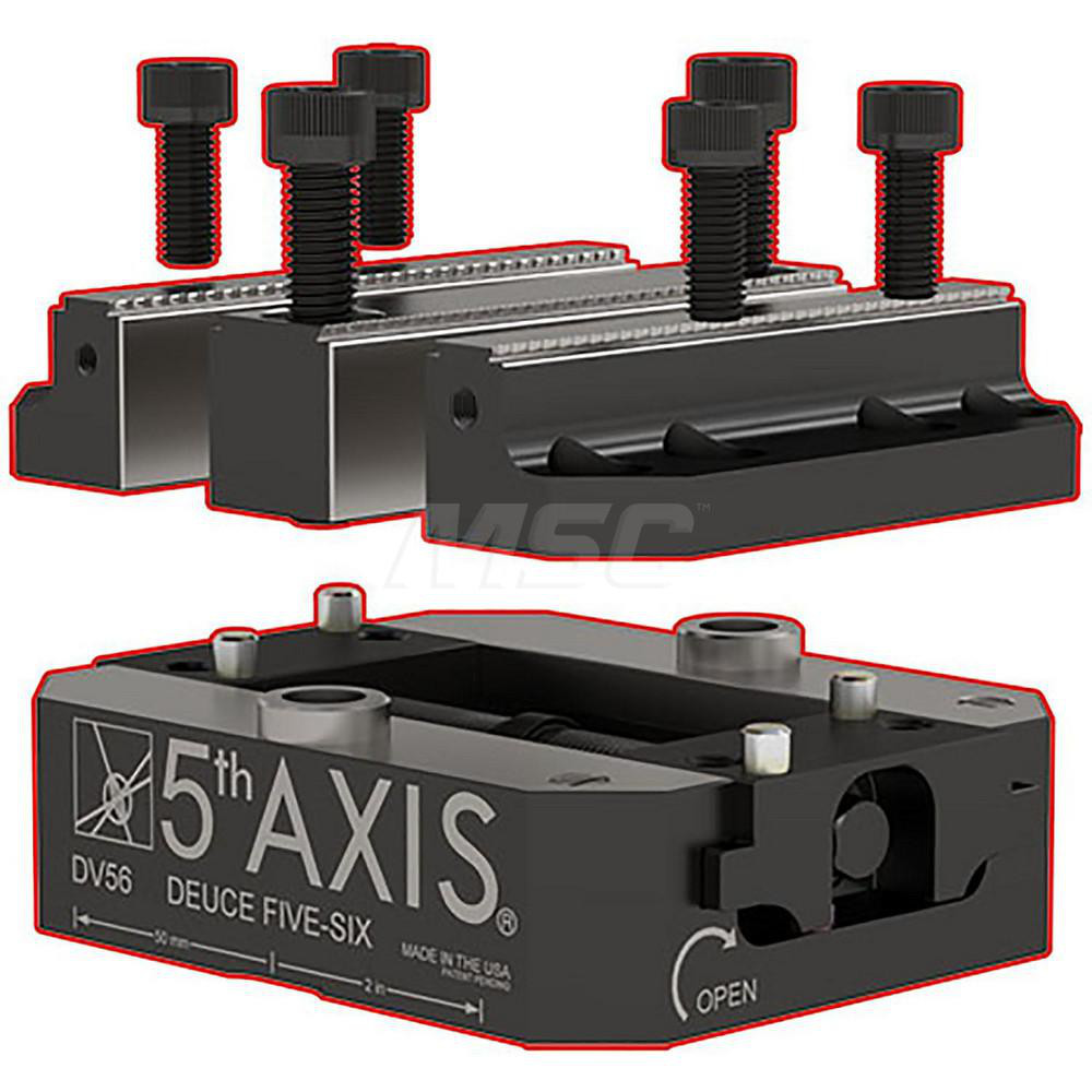 5th Axis - Machine Vise: Double-Station, 125.70 mm Jaw Width, 0 - 28.5 ...