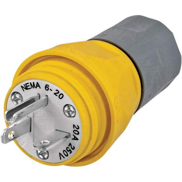 Hubbell Wiring Device-Kellems - Straight Blade Plug: Industrial, 6-20P ...