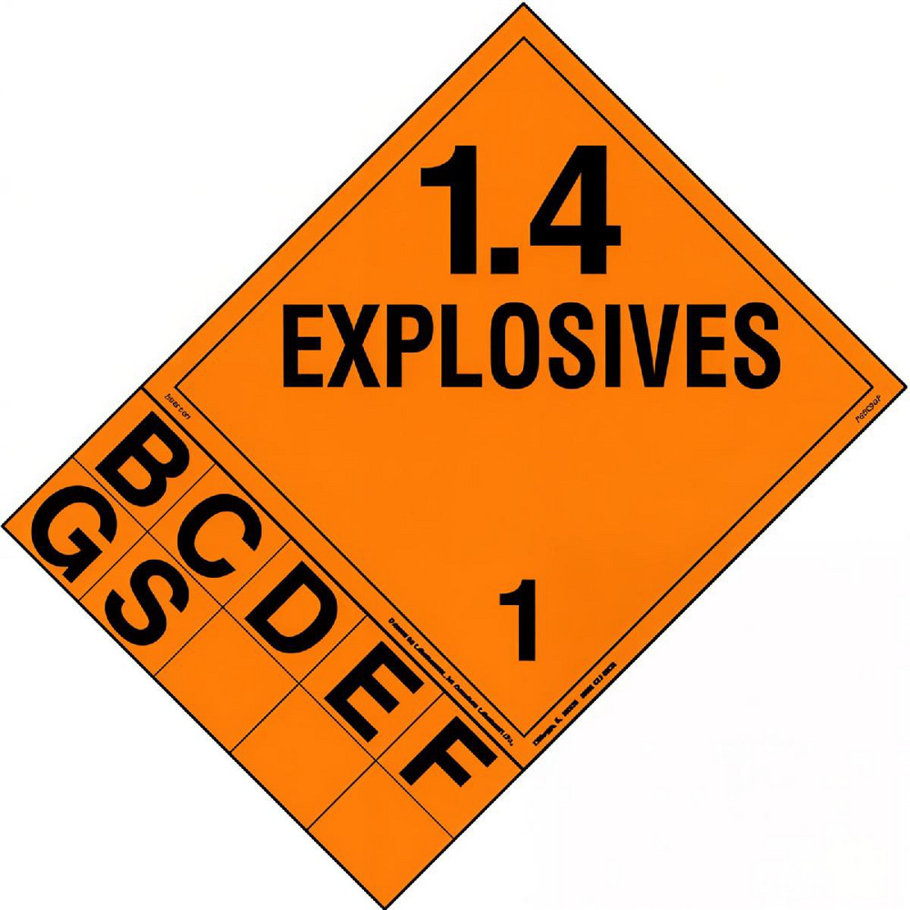 Value Collection - 1 Qty Explosives Self-Adhesive Label | MSC Direct