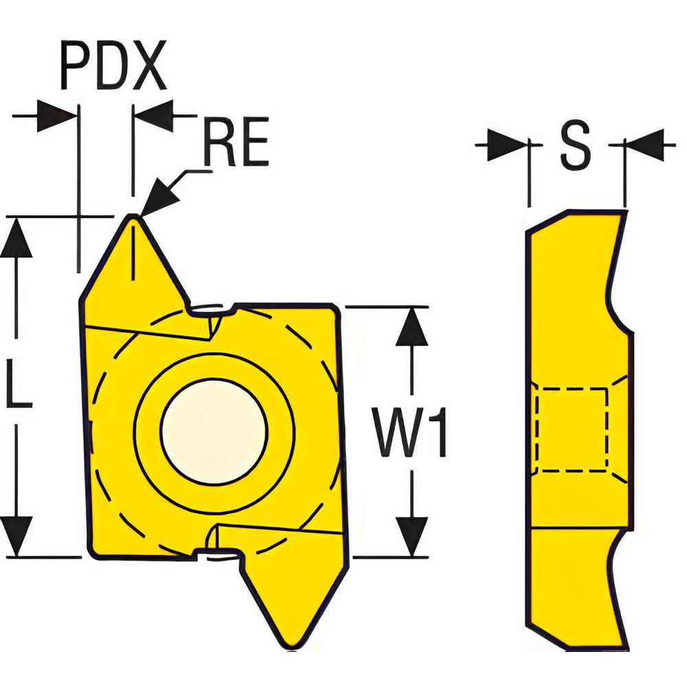Seco - Laydown Threading Insert: 26ERK60 CP500, Carbide | MSC Direct