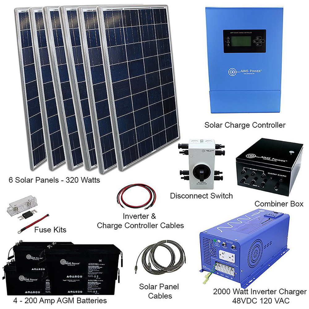 Aims Power - Solar Panels: Maximum Output Power (W): 1920 | MSC Direct