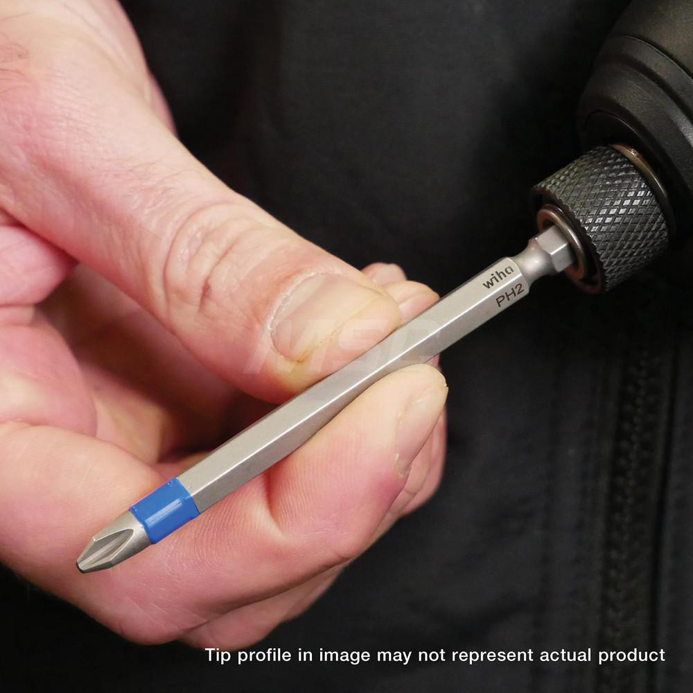 Wiha - Power Screwdriver Bit: #2 Square Speciality Point Size, 1/4" Hex ...