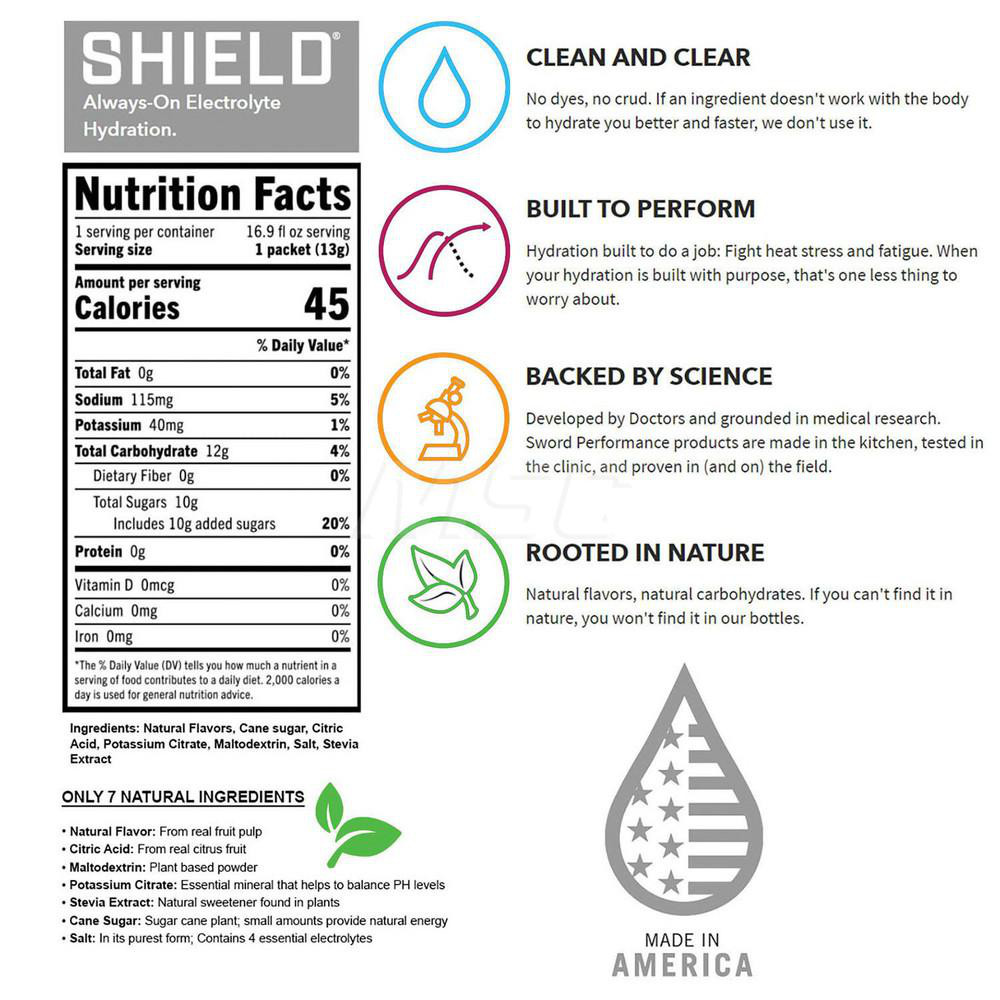 Shield - Shield Sports Drink: 0.71 oz Packet, Assorted Flavors, Powder ...