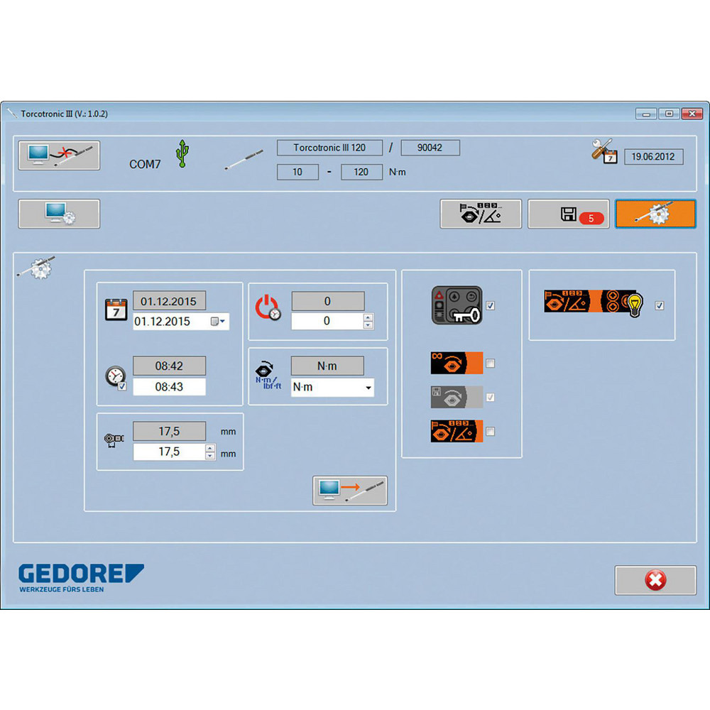 Gedore - Torque Wrench: 1" Drive, Square & Rectangular Cavity Drive ...