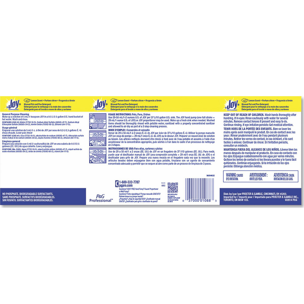 Joy - Dish Detergent: Detergent Type: Manual Dishwashing; Form: Liquid ...