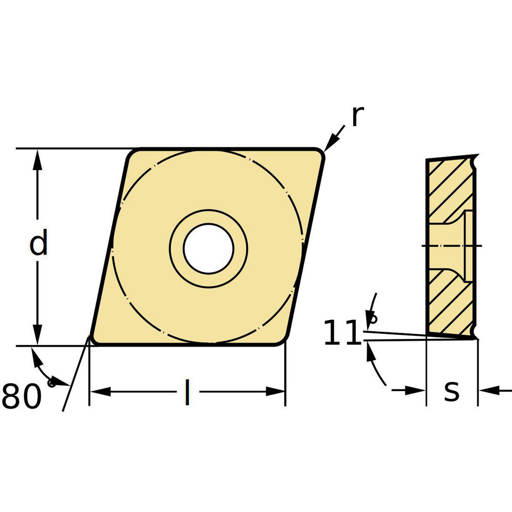 Walter - Boring Inserts: Insert Style: CPGT; Insert Size Code: 1.81.51; Insert Material: Cermet ...