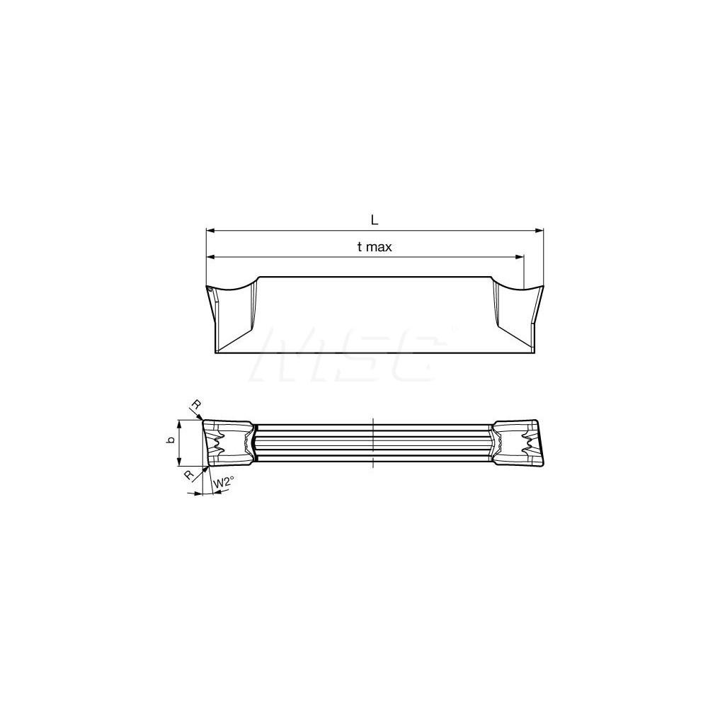Guhring - Cut-Off Insert: GZ2220300020PM01L08, Carbide | MSC Direct