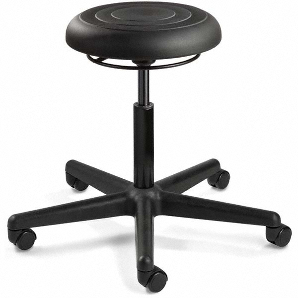Bevco - Adjustable Backless Stool: Polyurethane, 25" Seat Width, 25 ...