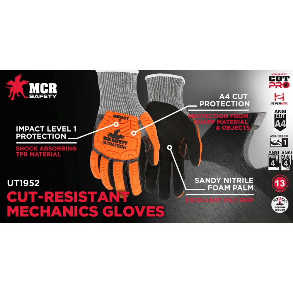 MCR Safety - Cut, Puncture & Abrasion-Resistant Gloves: UltraTech® UT1952, Size 2X-Large, ANSI ...