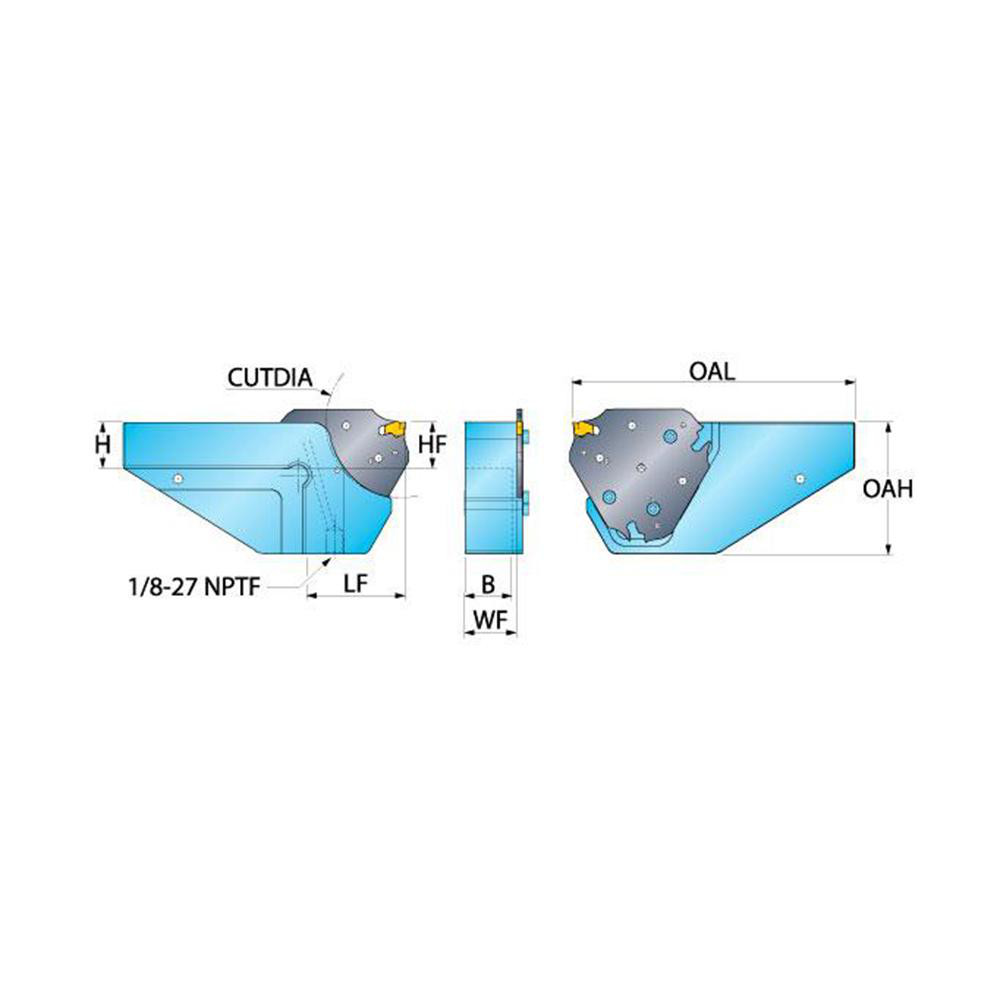 Ingersoll Cutting Tools - Indexable Cut-Off Blade Tool Blocks: Tool ...