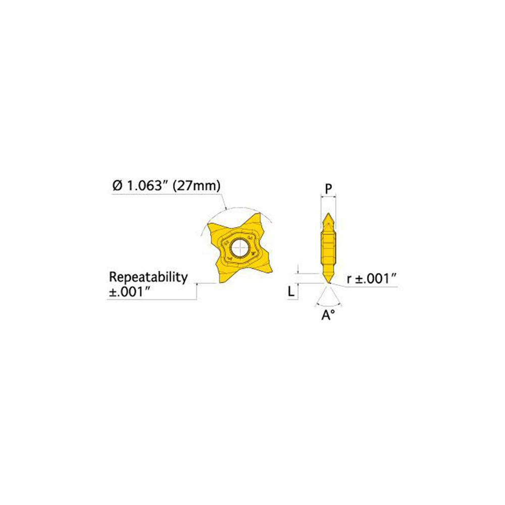 Ingersoll Cutting Tools - Threading Insert: TQS27-20-UN TT9080, Carbide ...