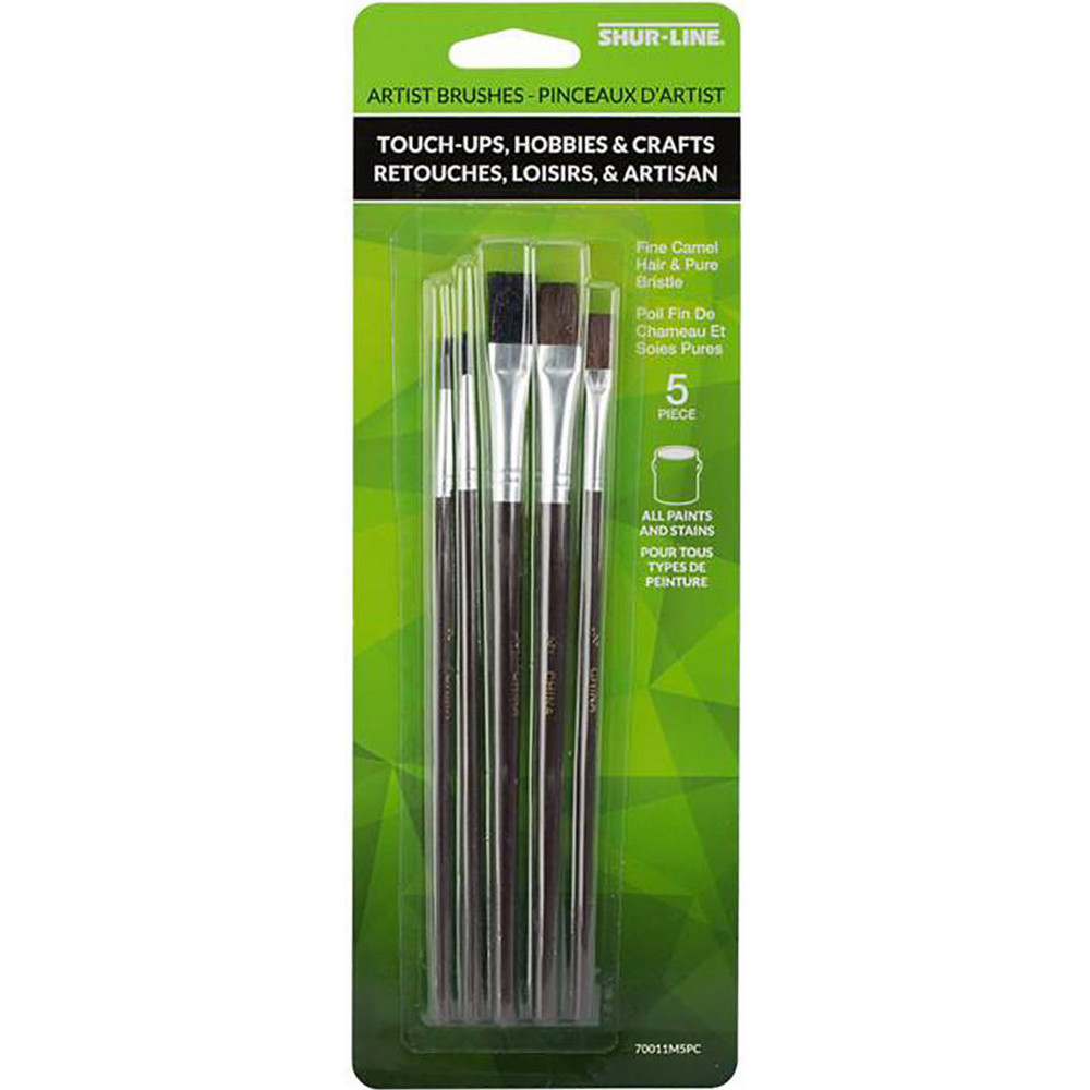 Shur-Line - Paint Brush: 1/2, 1/4 & 1/8" Wide, Natural Bristle ...