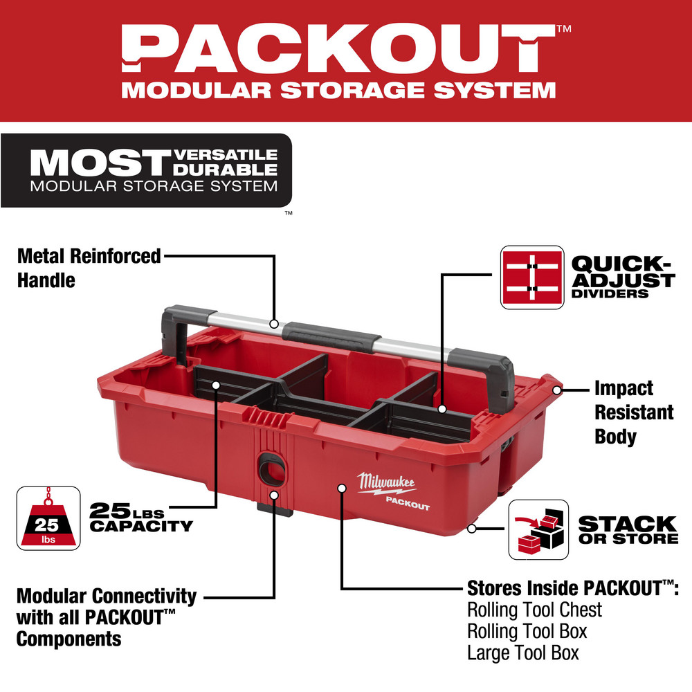 Milwaukee Tool - Tool Case Tool Tray: 11.7" Thick, 12" Wide, 19.8" High ...