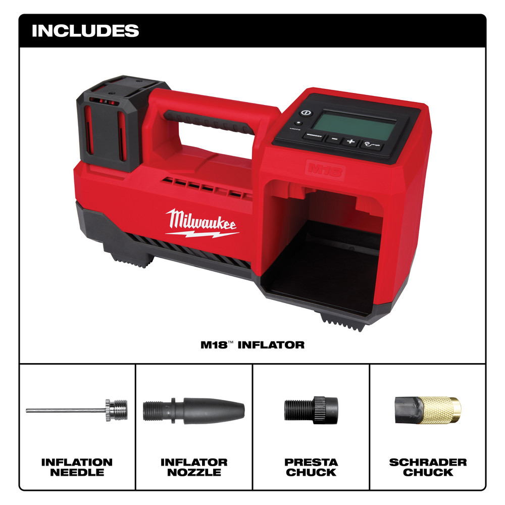 Milwaukee Tool - Tire Inflators: Tool Type: Electric - Cordless; Power ...