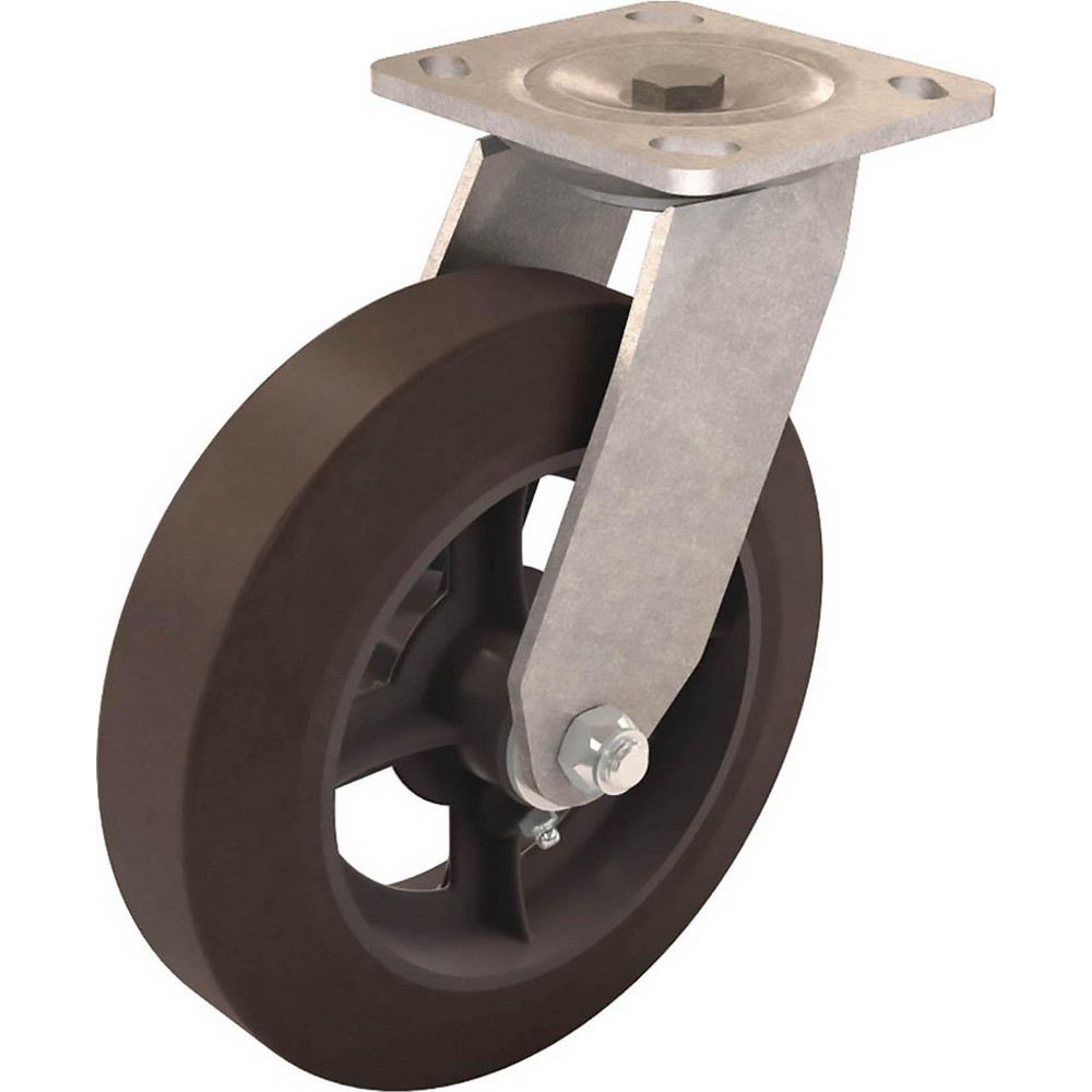 Bon Tool - Swivel Caster Wheel: Solid Rubber, 8" Dia, 1-3/4" Wide | MSC ...