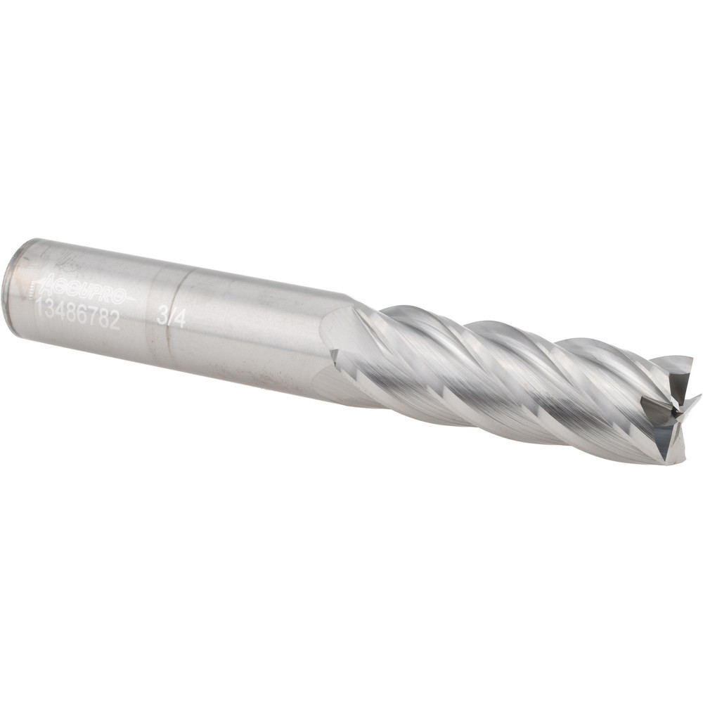 Accupro - Square End Mill: 3/4" Dia, 2-1/4" LOC, 5 Flute, Solid Carbide ...
