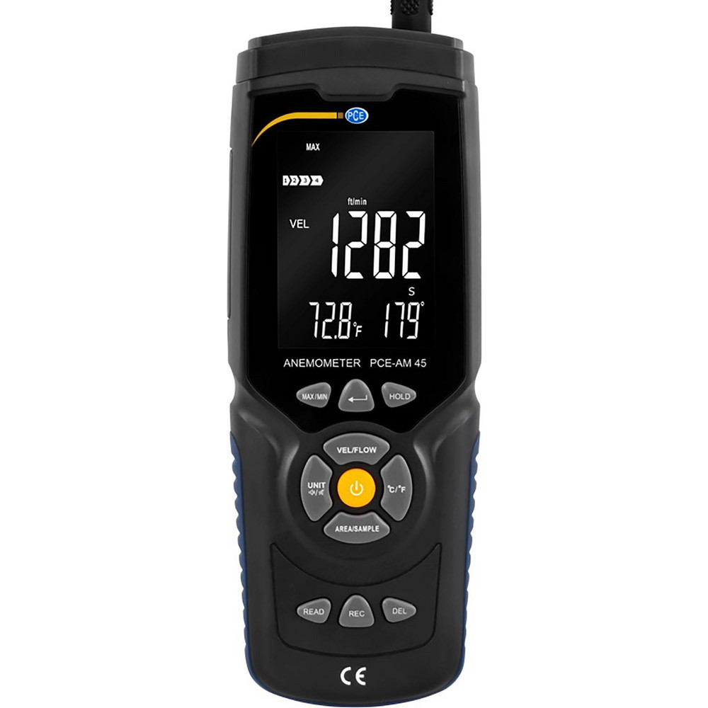 PCE Instruments - Airflow Meters: Meter Type: Integral Vane Anemometer ...