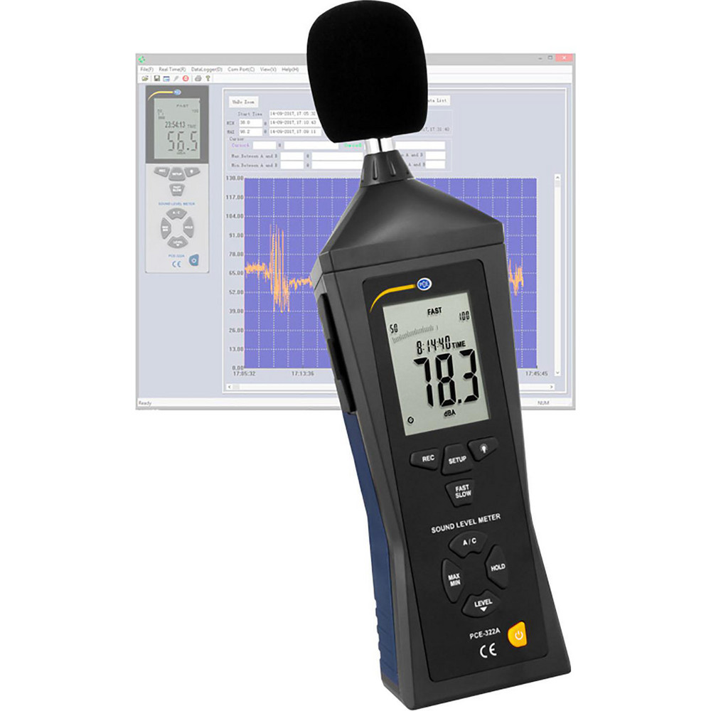 PCE Instruments - Sound Meter: A & C Frequency Weight, LCD Display ...