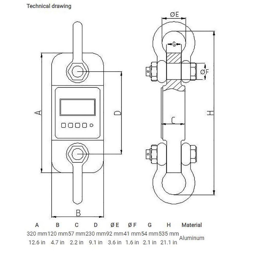 PCE Instruments - Crane Scales & Hanging Scales: Type: Crane Scale ...