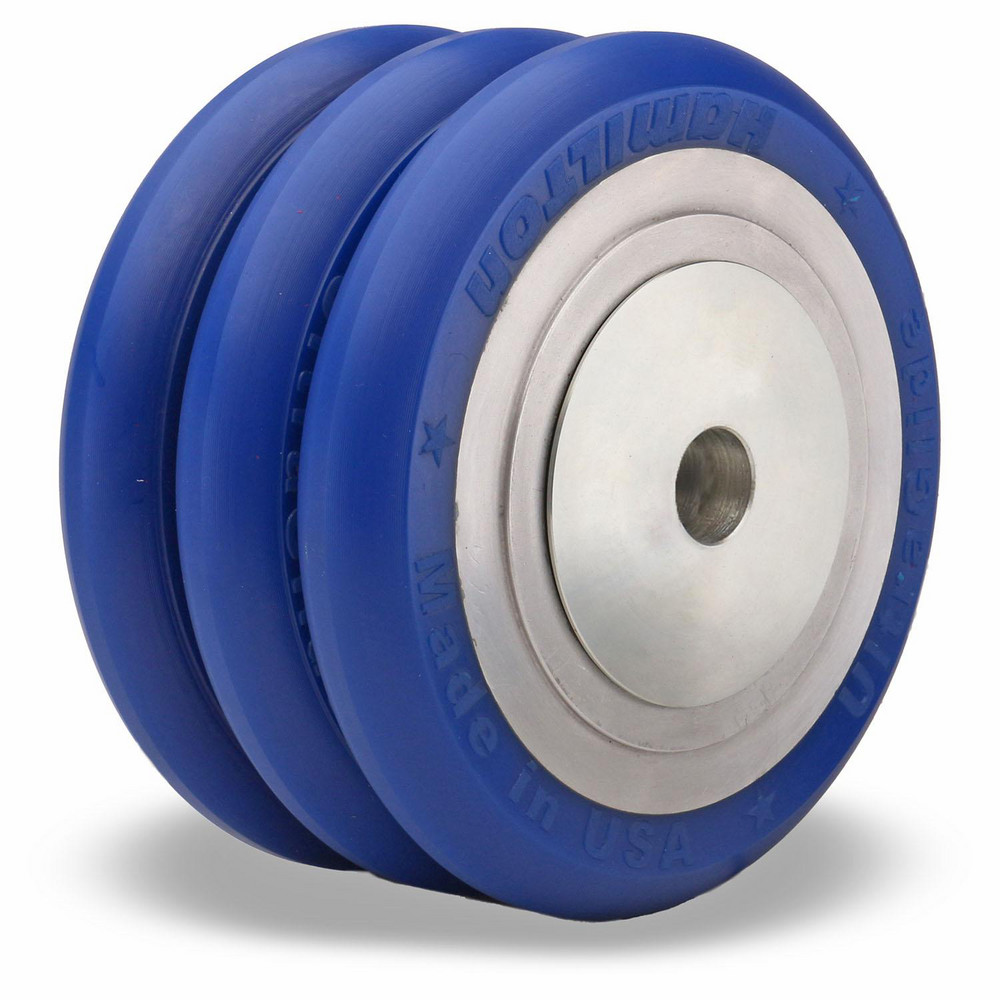 Hamilton - Triple Wheel Caster Wheel: Polyurethane on Aluminum, 6" Dia ...