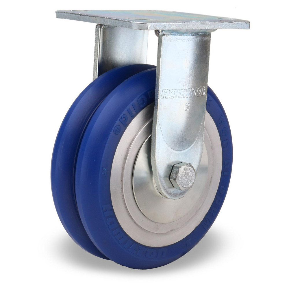 Hamilton - Rigid Top Plate Caster: Polyurethane on Aluminum, 6" Wheel ...
