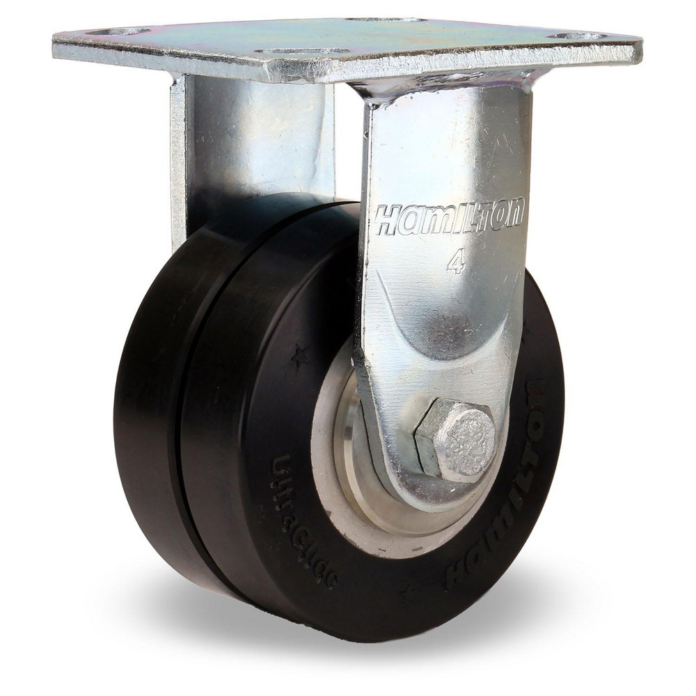 Hamilton - Rigid Top Plate Caster: Polyurethane on Aluminum, 4" Wheel ...