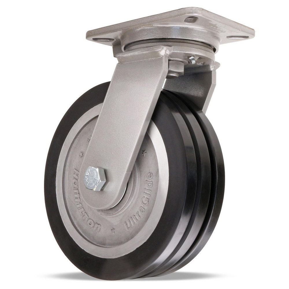 Hamilton - Swivel Top Plate Caster: Polyurethane on Aluminum, 10" Wheel ...