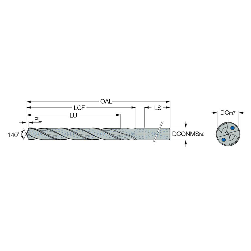 Iscar - Extra Length Drill Bits; Tool Material: Solid Carbide ; Series ...