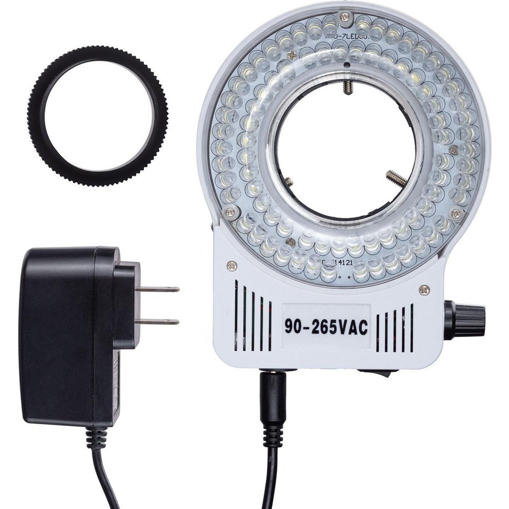 AmScope - 80 LED Compact Ring Light with Built-in Dimmer for Stereo ...