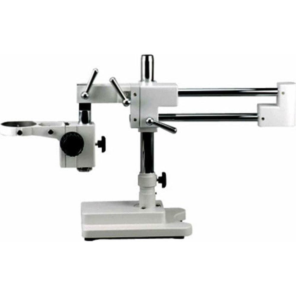 AmScope - White Double Arm Boom Stand for Stereo Microscopes - Steel ...