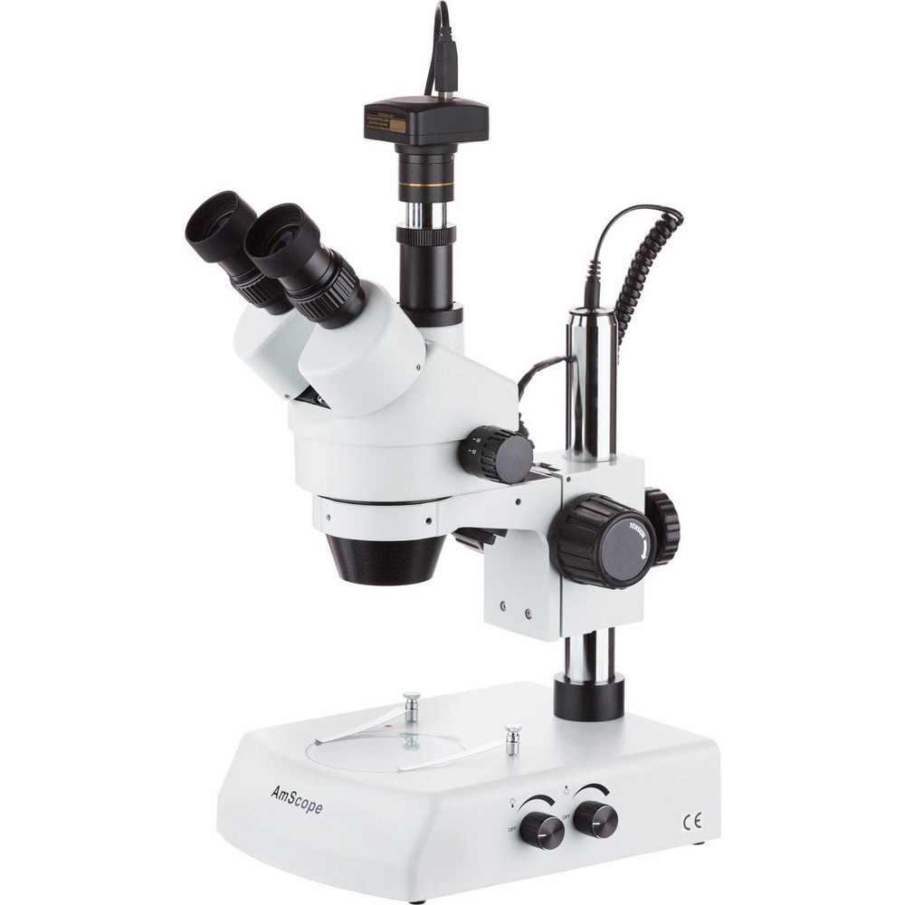 AmScope - 7X-45X Trinocular Stereo Zoom Microscope with Dual Halogen ...
