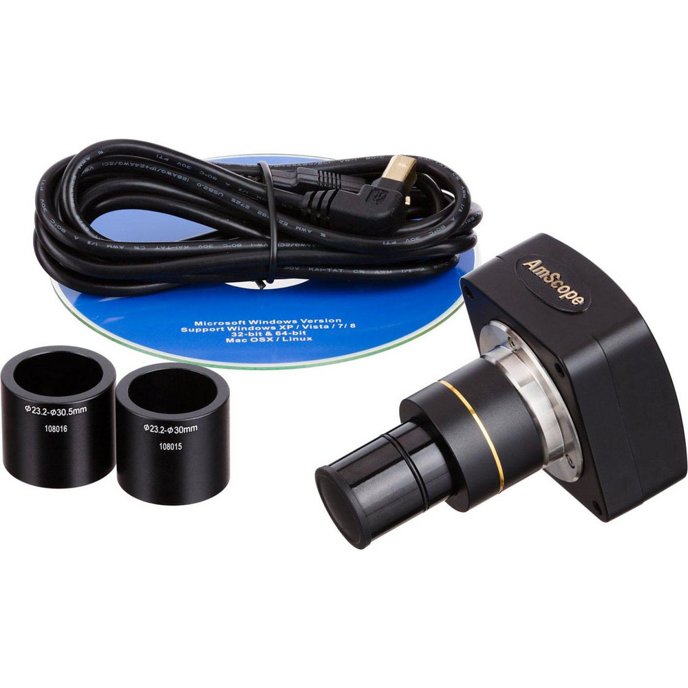 AmScope - 5MP USB 2.0 Color CMOS C-Mount Microscope Camera with ...