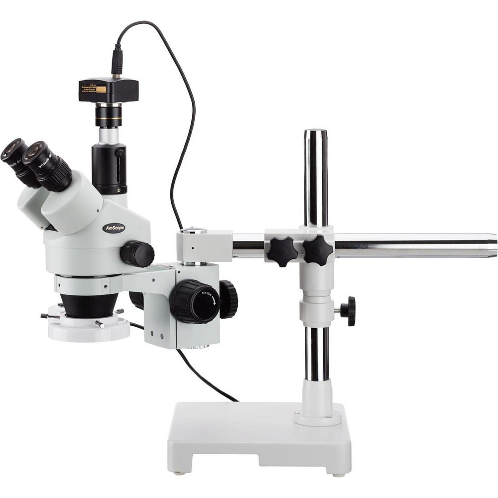 AmScope - 3.5X-45X Trinocular Stereo Zoom Microscope with Fluorescent ...