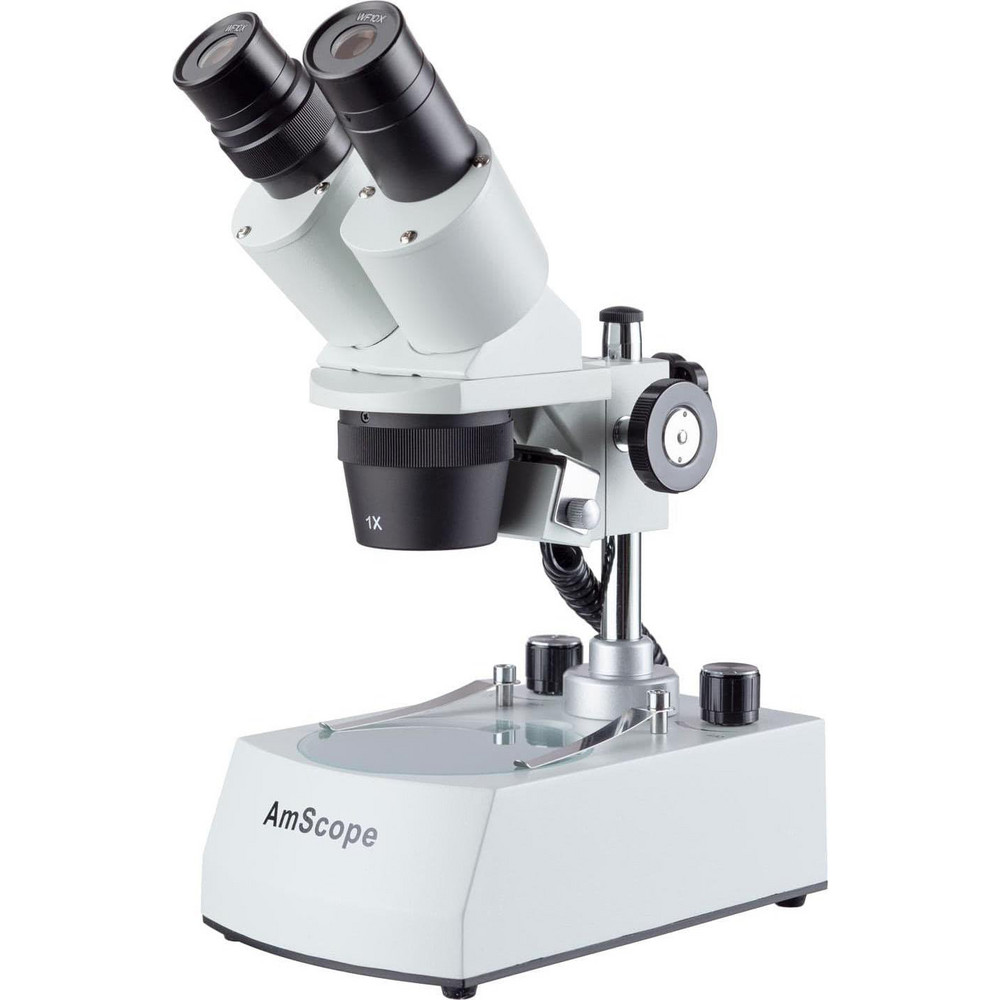 AmScope - 10X-30X Compact Multi-Lens Stereo Microscope with Angled Head ...
