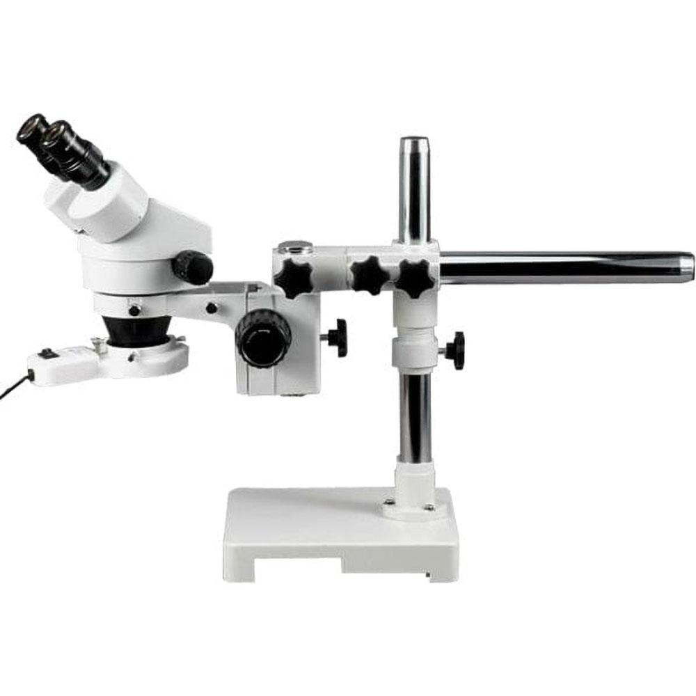 AmScope - 3.5X-90X Stereo Zoom Boom Microscope + Ring Light | MSC Direct