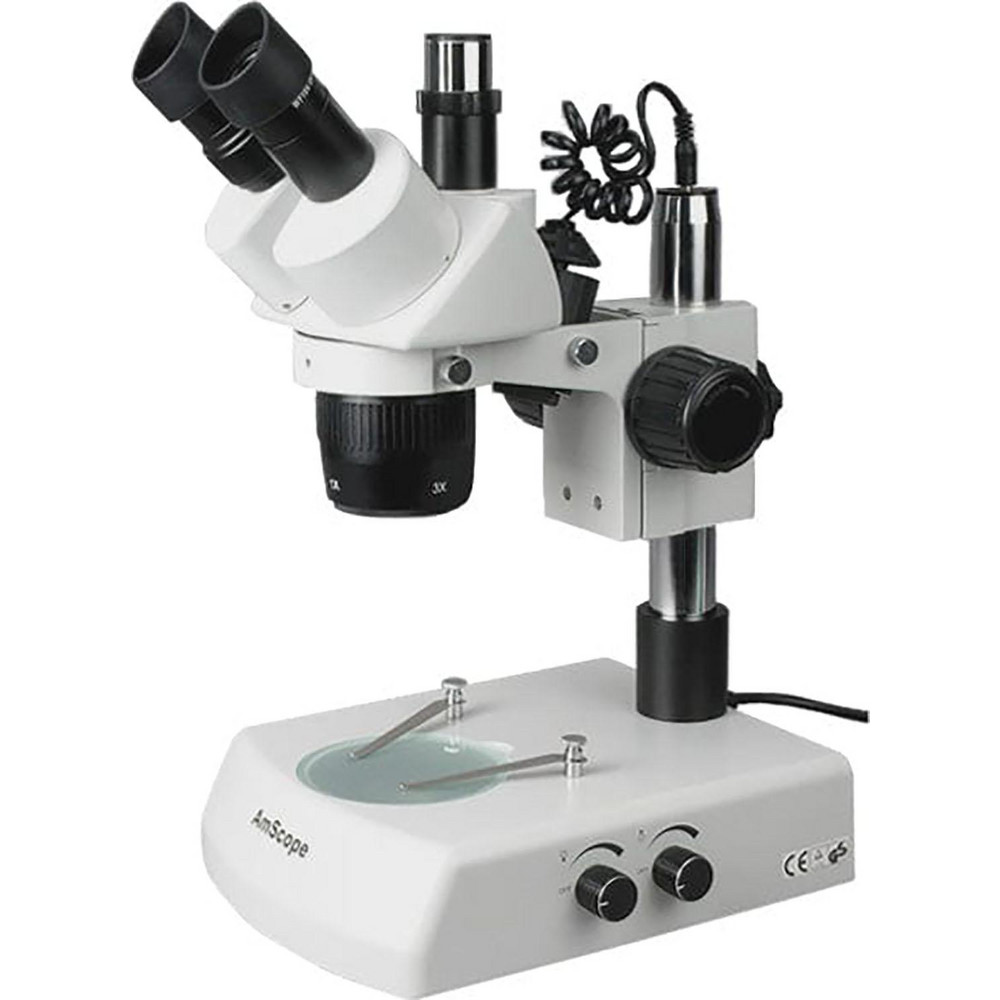 AmScope - 20X-40X-80X Trinocular Stereo Microscope with Top & Bottom ...